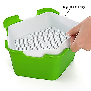 Cedilis 8 Pack Seed Sprouter Tray with Cover, Plastic Seed Germination Tray, BPA Free, Soil-Free, Great for Garden Home