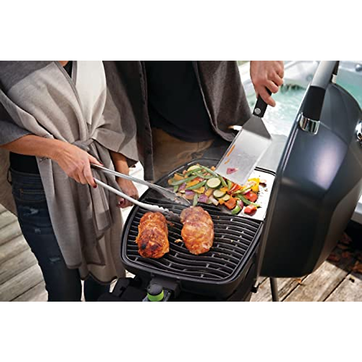 Napoleon BBQ Grill Accessory - Stainless Steel Spatutong - 55019-2-in1 Multitool, Easy To Use, Slide Lock, Dishwasher Safe, Integrated Tool Hanger