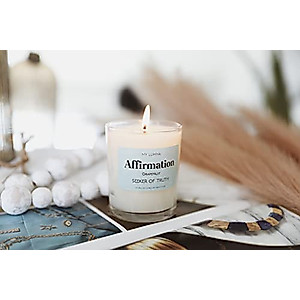 My Lumina Affirmation Aromatherapy Candle w/Jade Crystal Inside for Luck, Lucky Charms, Abundance, Success, Dream Manifestation, Negative Energy Cleansing, Soy Wax Scented Candle -Home,Gift,Men,Women