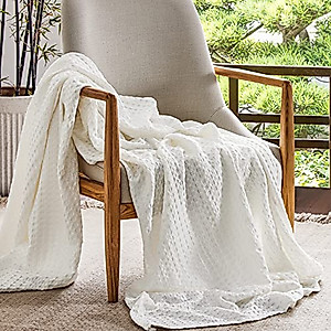 Bedsure Bamboo Cotton Blankets White King & Bedsure 100% Cotton Muslin Blankets Grey Throw