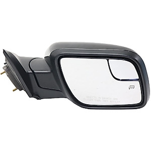 Kool Vue Passenger Side Power Heated Mirror for Ford Explorer 2016-2019 Manual Fold With Signal Light, Spotter Glass & Puddle Lamp; Without Memory & Auto-Dimming Paintable