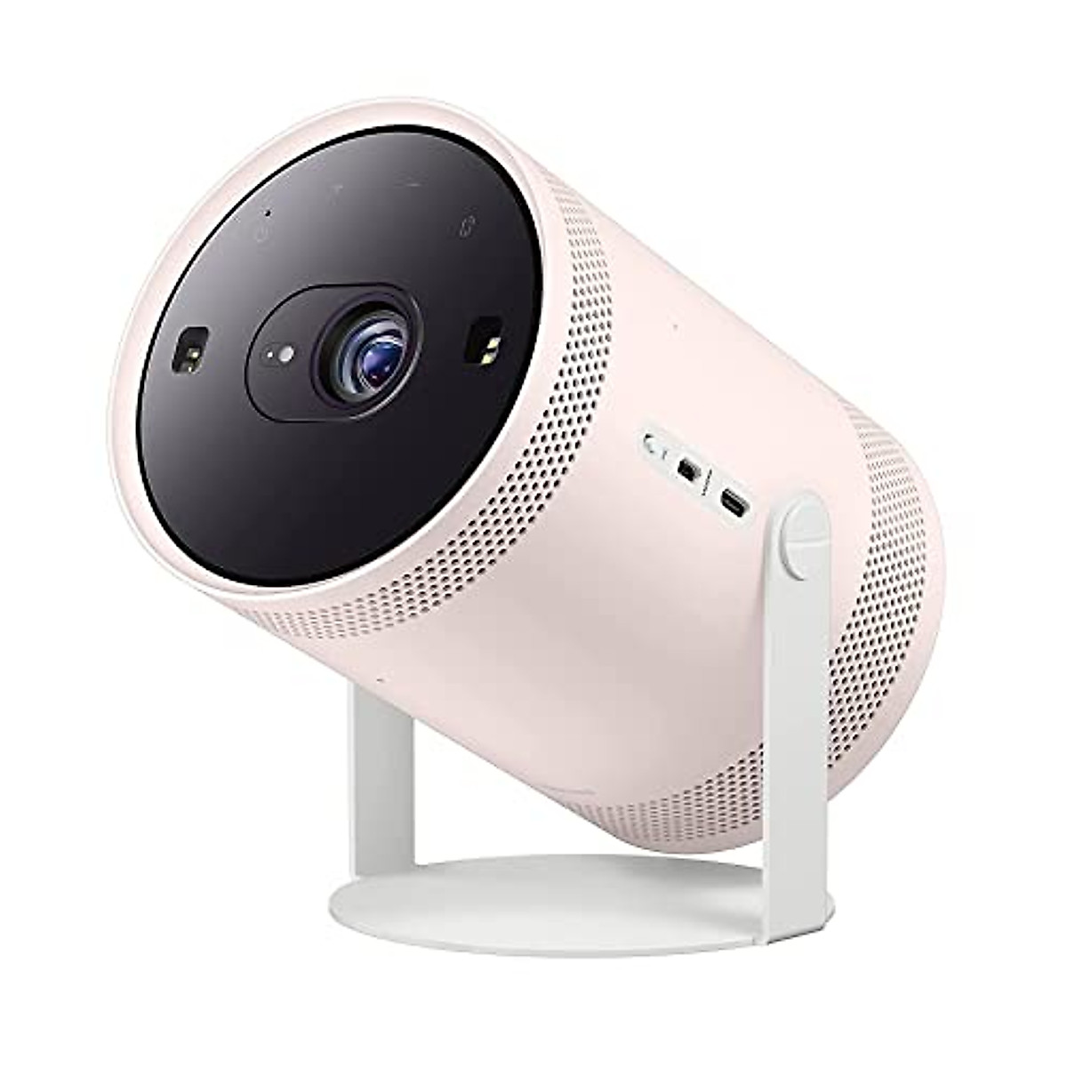 SAMSUNG 30”- 100” The Freestyle Smart Portable Projector, FHD, HDR, SP-LSP3BLAXZA with a SAMSUNG The Freestyle Skins for Smart Portable Projector, Device Cover Sleeve, 2022 Model, Blossom Pink (2022)