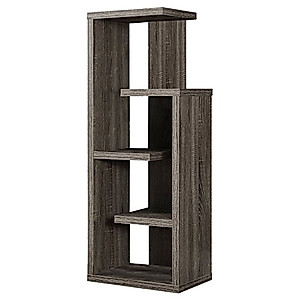 Monarch Specialties , Bookcase, Dark Taupe Reclaimed-Look, 48"H