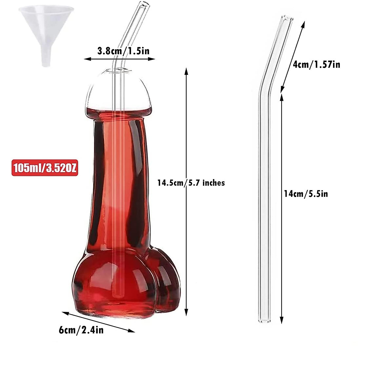 UKNBEY Funny Party Wine Glass, Creative Shape Transparent Champagne Glasses Whiskey Glasses Wine Cup for Novelty Drinking Cup Decoration for Bars, Night Clubs, Hotels, Party.Ideal Gag Gift (1 Pcs)