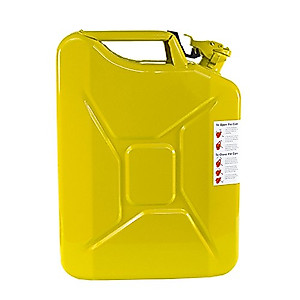 Wavian USA JC0020YVS Authentic NATO Jerry Fuel Can and Spout System Yellow (20 Litre)