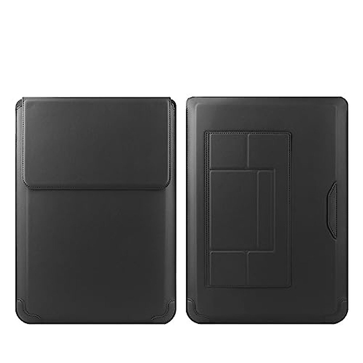 Hyfant Laptop Sleeve Protective Case with Foldable Stand Leather Laptop Briefcase Ultra-Thin Cover Notebook Handbag for MacBook Air/Pro Dell HP Lenovo Acer ASUS Samsung LG GIGABYTE Chromebook 15"-16"