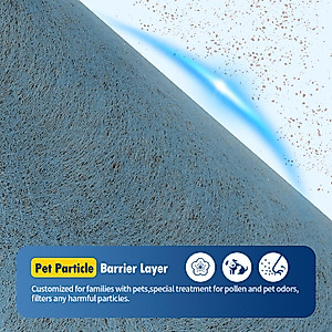 Senowi 2 Pack NeverChange True HEPA HP301 HP302 HP305 Replacement Filter Compatible with Shark HP301,HP302 NeverChange Air Purifier MAX,HP201 HP202 and HC501 HC502 Air Purifier MAX,Part #:HE3FKPET