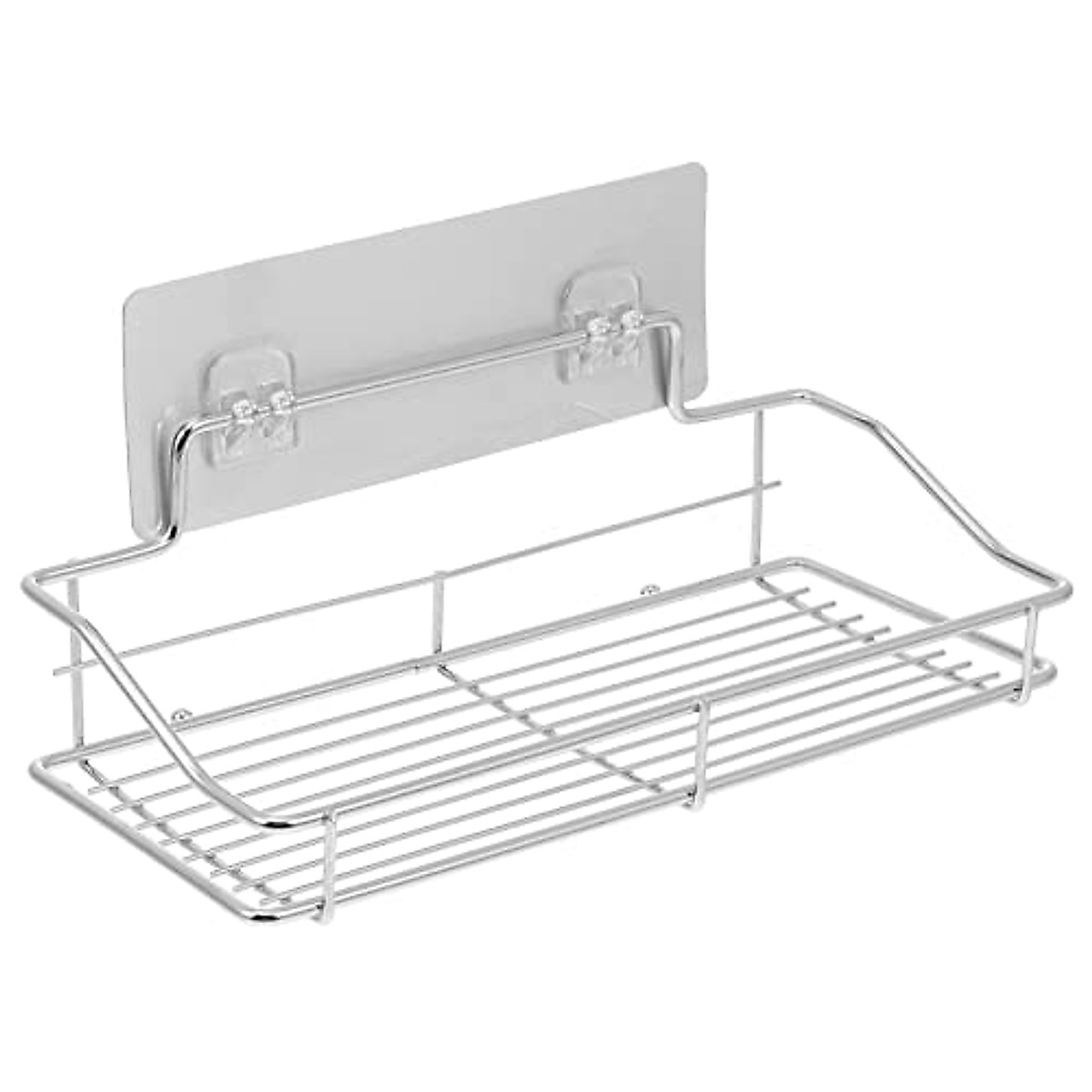 Cabilock 3sets Shampoo Xcm Display Shelf Stainless Soap Hand Toiletry Shower Tissue Drilling Baskets Storage Dish Silver Steel Nail- free X. Kitchen Towel Organizing Floating Wire