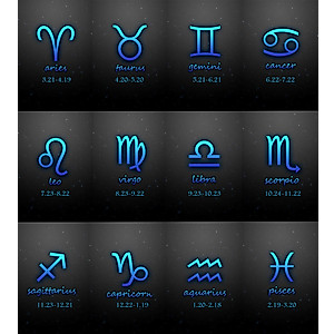 Aimber 18K Gold Plated Astrology Necklace for Women Jewelry,12 Zodiac Pendant Horoscope Constellations Necklace(Letter,Pisces)