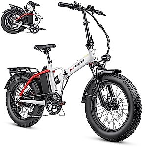 Hipeak Bona Electric Bike for Adults, Ebike 750W/48V/15Ah, 20" x 4.0" Fat Tire Electric Bike Folding with Removable Battery, Step-Over Folding Adult Electric Bicycles Front Shock Absorber