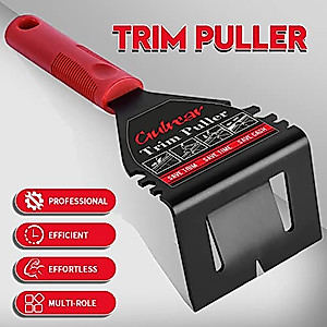 Trim Puller Tool for Baseboard, Trim Removal Tool Set, With Painter's Tool and Pry Bar Set, Tile Tools for Commercial Work, Baseboard, Molding, Siding and Flooring Removal