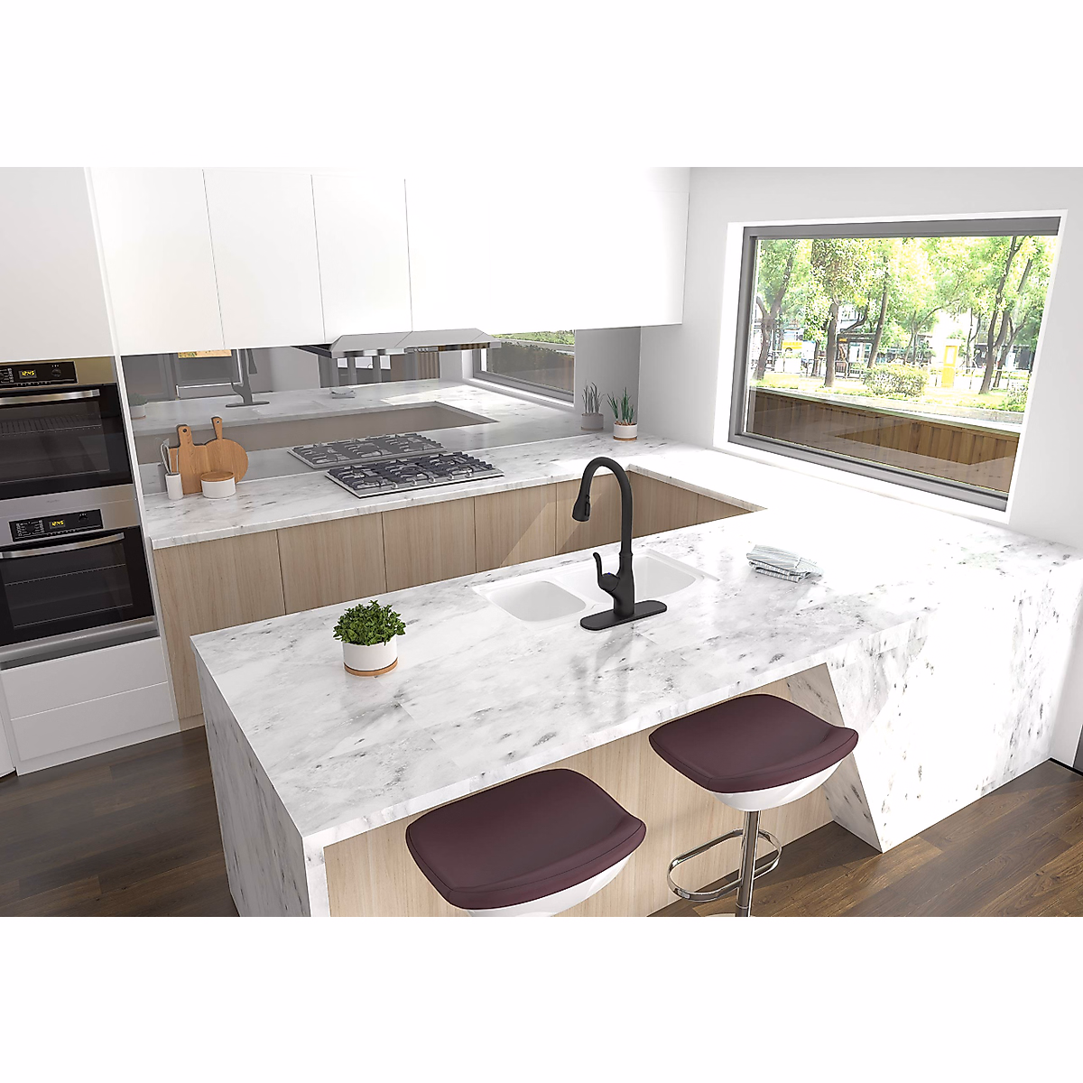 Pull Down Touchless Single Handle Kitchen Faucet with MotionSense