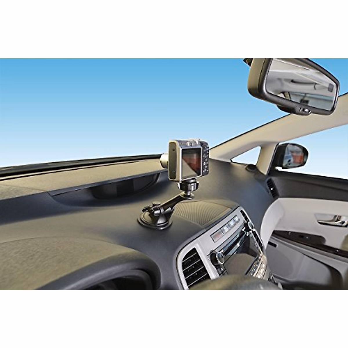 Arkon Sticky Suction Windshield or Dash Camera Car Mount Holder for Sony Samsung Panasonic Nikon Cameras