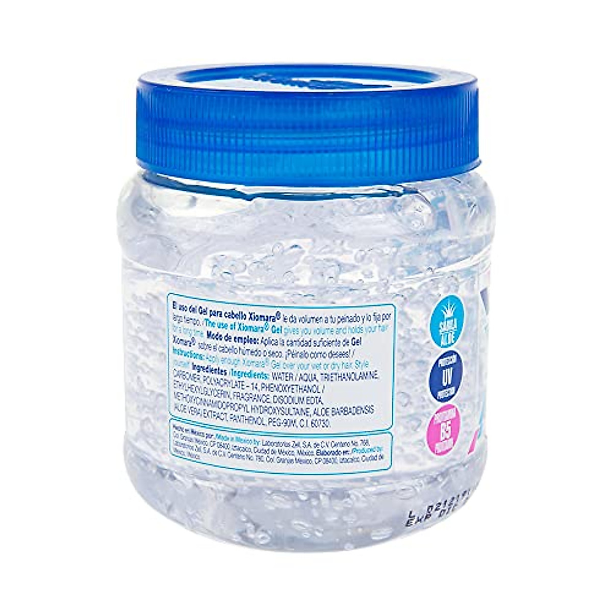 Xiomara Professional Hair Styling Gel with Aloe Vera Long-lasting Hold, 4 Pack of 8.80 Oz Each Jar, Clear