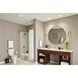 Broan-NuTone AE80L Invent Energy Star Qualified Single-Speed Ventilation Fan with LED Light, 80 CFM 0.8 Sones, White