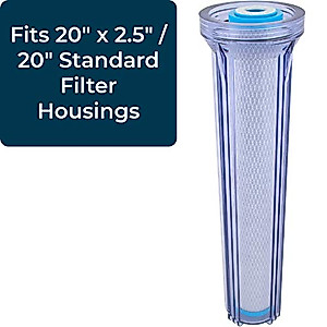SpiroPure SP-EPM-20 20x2.5 10 Micron NSF Certified Coconut Shell Carbon Block Water Filter Cartridge EPM-20 155635-43 CB-25-2010 (Case of 6)