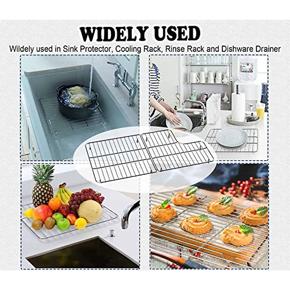 𝟮𝟬𝟮𝟯 𝙐𝙥𝙜𝙧𝙖𝙙𝙚𝙙 K-6639-ST Sink Rack Replacement for Kohler Whitehaven Bottom Basin Rack 6639-ST, K-6488 and K-6489 Stainless Steel Sink Protector Accessories