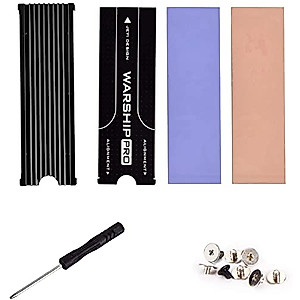 M.2 2280 SSD Heatsink, PCIE NVME or SATA M.2 2280 SSD Double-Sided Heat Sink, M.2 SSD Heatsink for PS5/ PC, Support Samsung 990 980 Pro & WD Black SN770 SN850 - Black