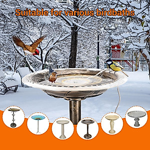 Keten Bird Bath Heater for Outdoors in Winter, 70W Thermostatic Controlled Auto Shut Off Birdbaths Deicer, Winter Water Heated De-icer for Bird, Chicken, Duck, Farm Trough