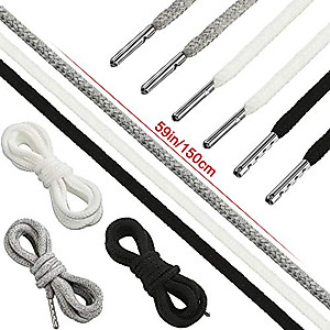 WILLBOND 24 Pieces 59 Inch Replacement Drawstring Cords Universal Drawstring Replacement Clothing Drawstring 3 Pieces Flexible Drawstring Threaders Easy Threader Needle for Sweatpants Shorts Hoodies