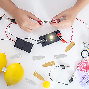 30pcs Zinc Copper Electrode Strip Rods, for DIY Fruit Battery Power Generation Experiment Materials, 15pcs Zinc 15pcs Copper