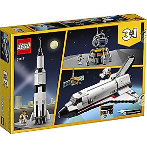 LEGO Creator 3in1 Space Shuttle Adventure 31117 Building Kit; Cool Toys for Kids Who Love Rockets and Creative Fun; New 2021 (486 Pieces)