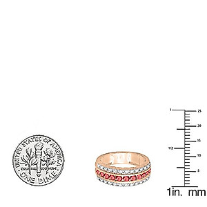 Dazzlingrock Collection Round Ruby & Diamond Engagement Ring for Women in 14K Rose Gold, Size 9