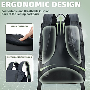 HIMZ WARRIOR Backpack, Laptop Bag for 15.6 Inch Computer, Water Resistant Bookbag for College Travel, Women Men (Blue)