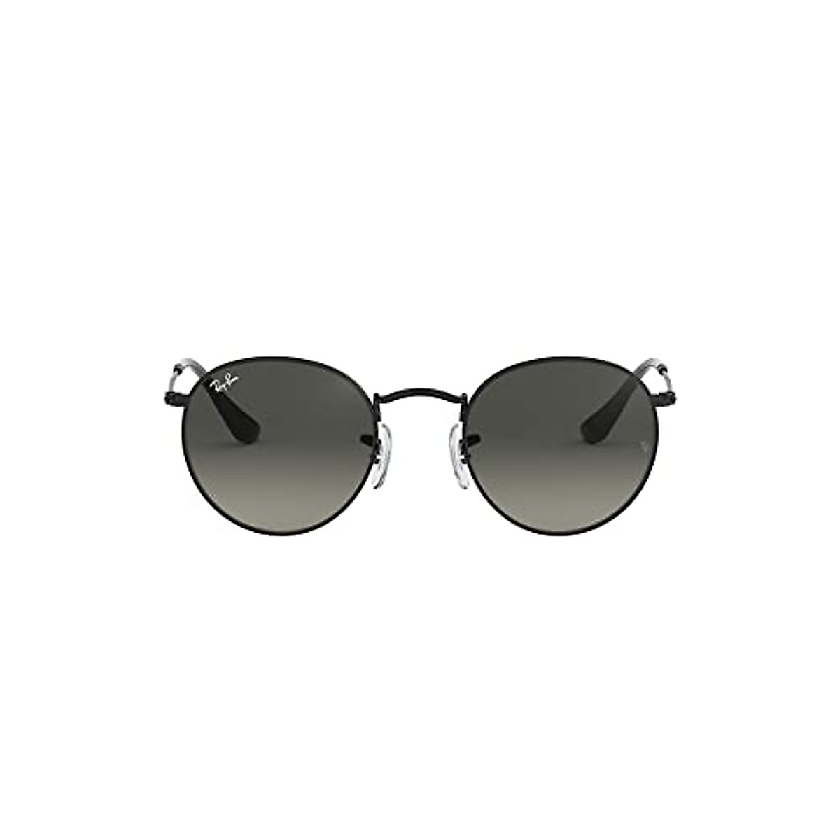 Ray-Ban RB3447N Round Flat Lens Sunglasses, Black/Light Grey Gradient Dark Grey, 53 mm