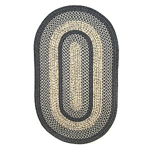 Thorndike Mills Town Crier Braided Rug 4' x 6' Blue