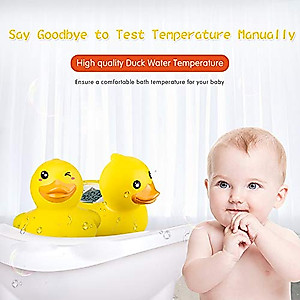 b&h Baby Thermometer, The Infant Baby Bath Floating Toy Safety Temperature Water Thermometer (Classic Duck)