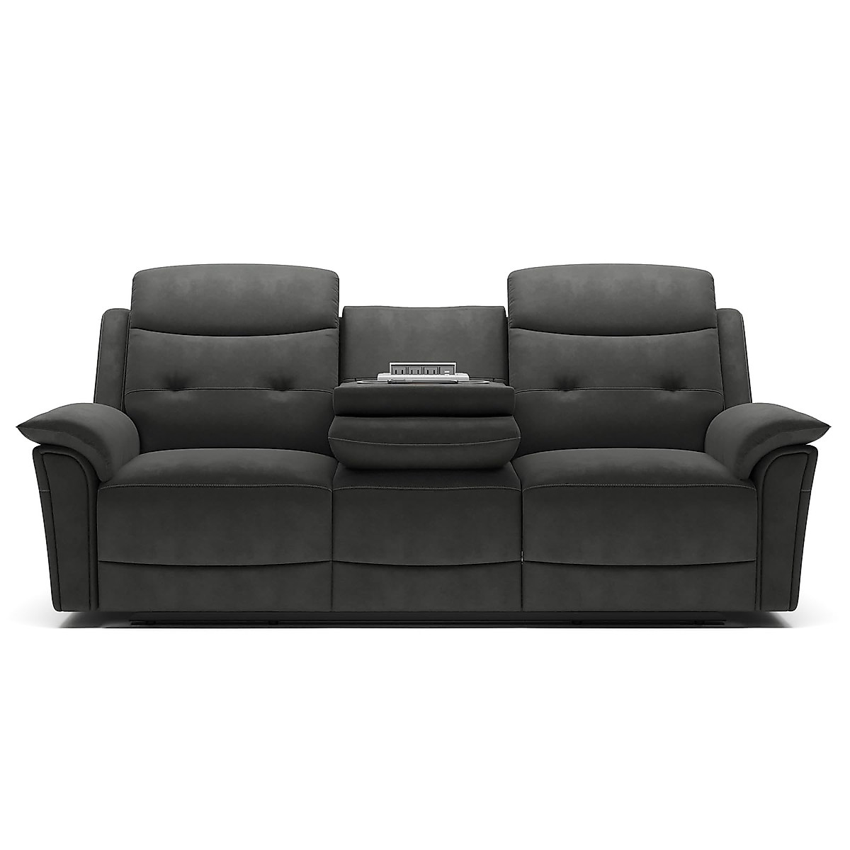 POVISON Smart 84.05'' Power Reclining Sofa for Living Room Modern Comfy Sofa Recliner Couches Sleeper with Dropdown Console Drawer USB Charging Port