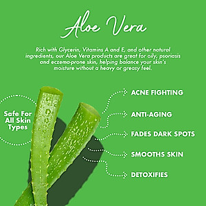 Urban Hydration Bright & Balanced Aloe Vera Leaf Facial Gel Mask | Lightweight, Removes Skin Impurities, Hydrates, Fights Acne, Anti-Aging Benefits For Smooth Skin, All Skin Types | 6.7 Fl Ounce