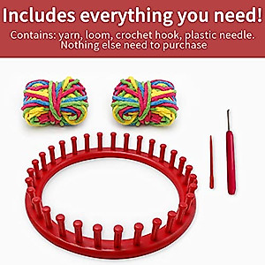 HKKYO Knitting Kit for Beginners Adults, Hat Knitting Loom, Crafts for Girls Kids Ages 8-12, Learn to Crochet Kits for Adults Beginner, Knitting & Crochet Supplies