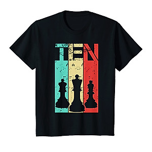 Kids 10 Year Old Chess Player Birthday Boy Girl 10th Birthday T-Shirt