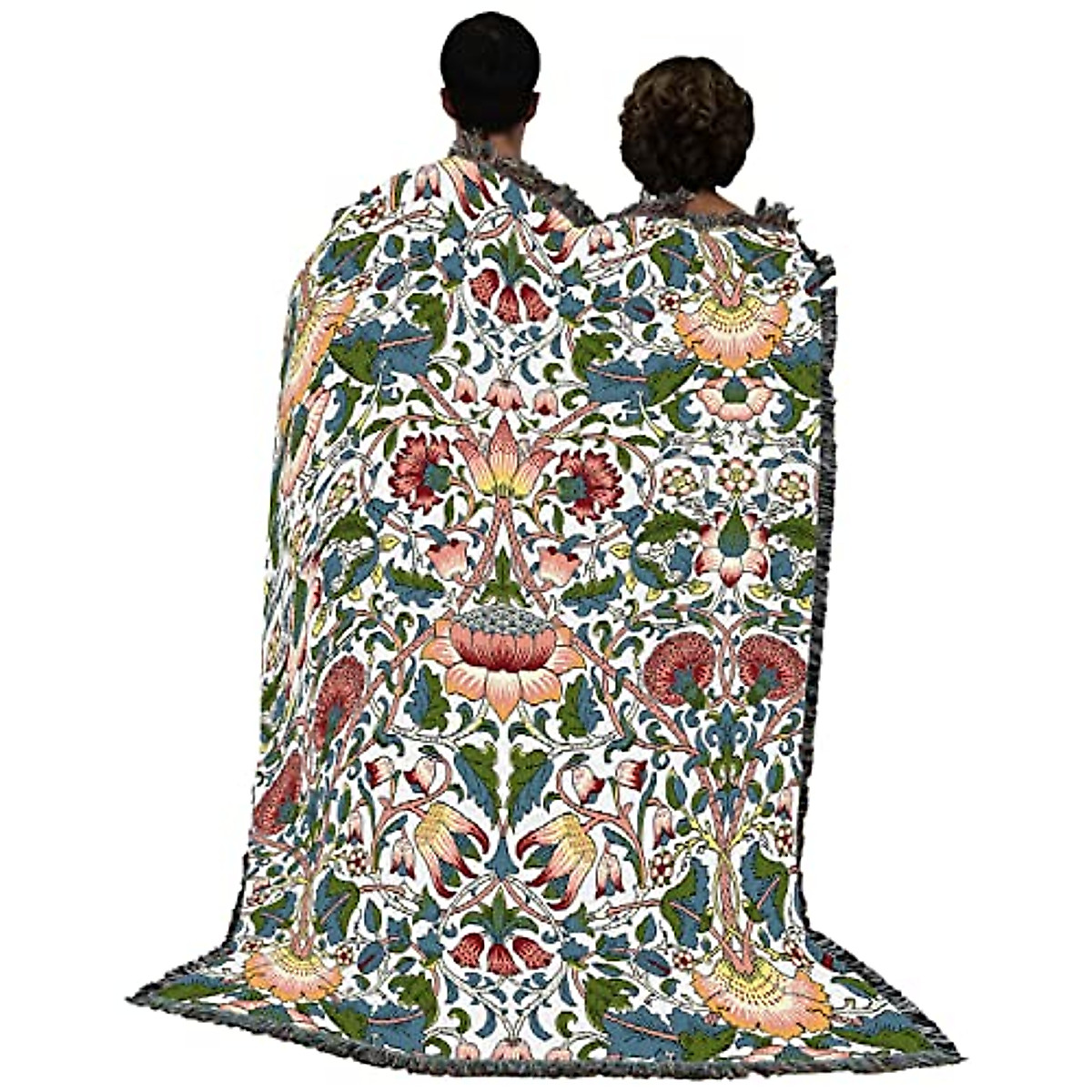 Pure Country Weavers William Morris Lodden Blanket - Arts & Crafts - Gift Tapestry Throw Woven from Cotton - Made in The USA (72x54)