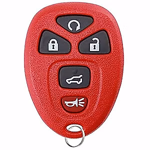KeylessOption Keyless Entry Remote Control Car Key Fob Replacement for 15913415 -Red