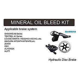 Cycobyco Mineral Oil Bicycle Hydraulic Disc Brake Bleed Kit for All Series Shimano/Magura/Tektro/ZOOM/CSC/ECHO/GIANT / HS33 / NUTT Cycling (Professional kit)