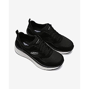 Skechers D'Lux Walker-New Moment Women Walking Shoes Black/White (us_Footwear_Size_System, Adult, Women, Numeric, Medium, Numeric_8_Point_5)