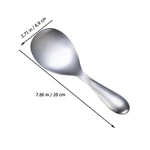 Rice Paddle Spoon Stainless Steel: 2pcs Non Stick Rice Spoon Scooper Spatula Rice Cooker Spoon Serving Spoon Rice Spatula for Rice