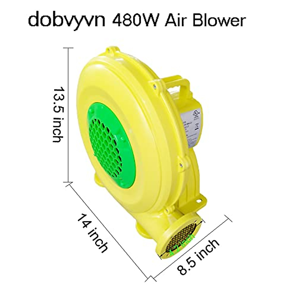 Air Blower 480 Watts, Bounce House Blower for inflatables Jump House, Inflatable Castle and Jump Slides, Efficient and Convenient Commercial Inflatable Blower for Bounce House