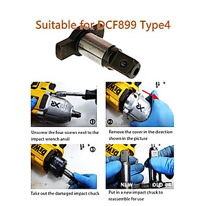 N866410 Impact Wrench Anvil Kit for Dewalt DCF 899 20V 1/2 Impact Detent Pin Anvil Assembly Type 4 Impact Wrench (2-PACK)