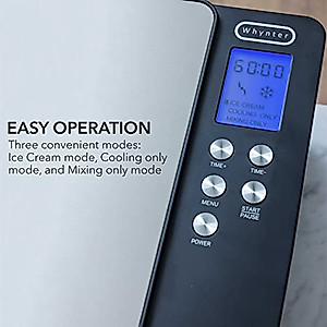 Whynter ICM-200LS 2-Quart Stainless Steel Automatic Ice Cream Maker With Compressor