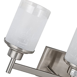 Eidonta 4 Pack White Linen Frosted Glass Lamp Shade Covers, 5.9in Height, 3.9in Diameter, 1.65in Fitter, Cylinder Light Fixture Lampshade, Glass Shade Replacement Globe for Chandelier Wall Sconce