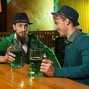 Liitrsh 16 Pcs Short Brim Trilby Hats for Men Women Classic Panama Hats with Belt Summer Hats Vintage Dress Hats for 1920s Party Wedding Accessories, 16 Colors Beach Hats