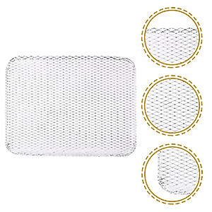 Luxshiny BBQ Grill Mesh Mat: 10Pcs Disposable Aluminum Grill Topper Broiler Net Pans Non-Stick Cooking Grid Grates Pad Baking Tools for Outdoor Camping Barbeque Picnics Backpacking Backyards