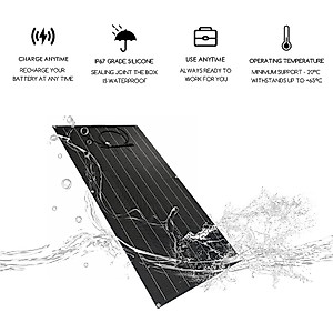 WANJH-SOPAN 800 Watt Solar Panel Kit, with 40A Charge Controller 2 × 400 Watt ETFE Flexible Monocrystalline Solar Panel for 12-24V Battery Charging Car Battery Camper RV Yacht Battery Boat