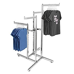 Straight Arm Clothes Rack - 4 Way- ULINE