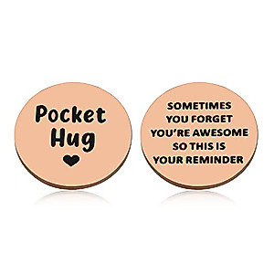 Gifts for Women Men Pocket Hug Inspirational Birthday Valentine's Day Christmas Gifts for Best Friend Women for Friend Son Daughter Thank You Office Appreciation Gift for Coworkers Graduation Her Him