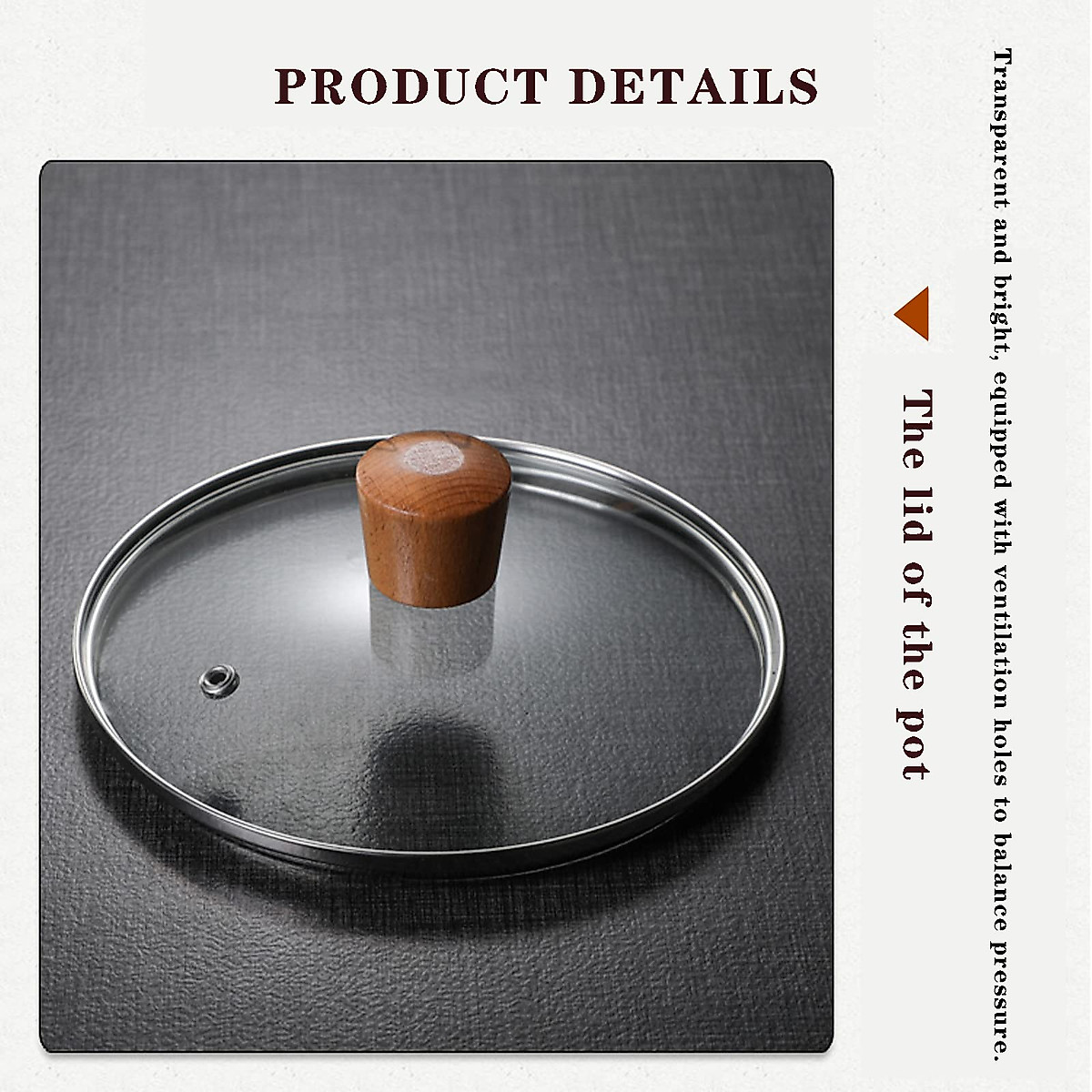 Glass Simmer Pot 3.5L Glass Pots for Cooking with Cover and Wooden Handle Glass Cookware for Stovetop Safe for Pasta Noodle Soup Milk Baby Food Transparent